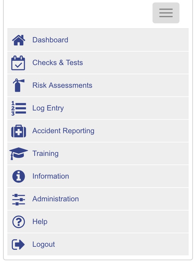 Smartlog Mobile Menu Safesmart