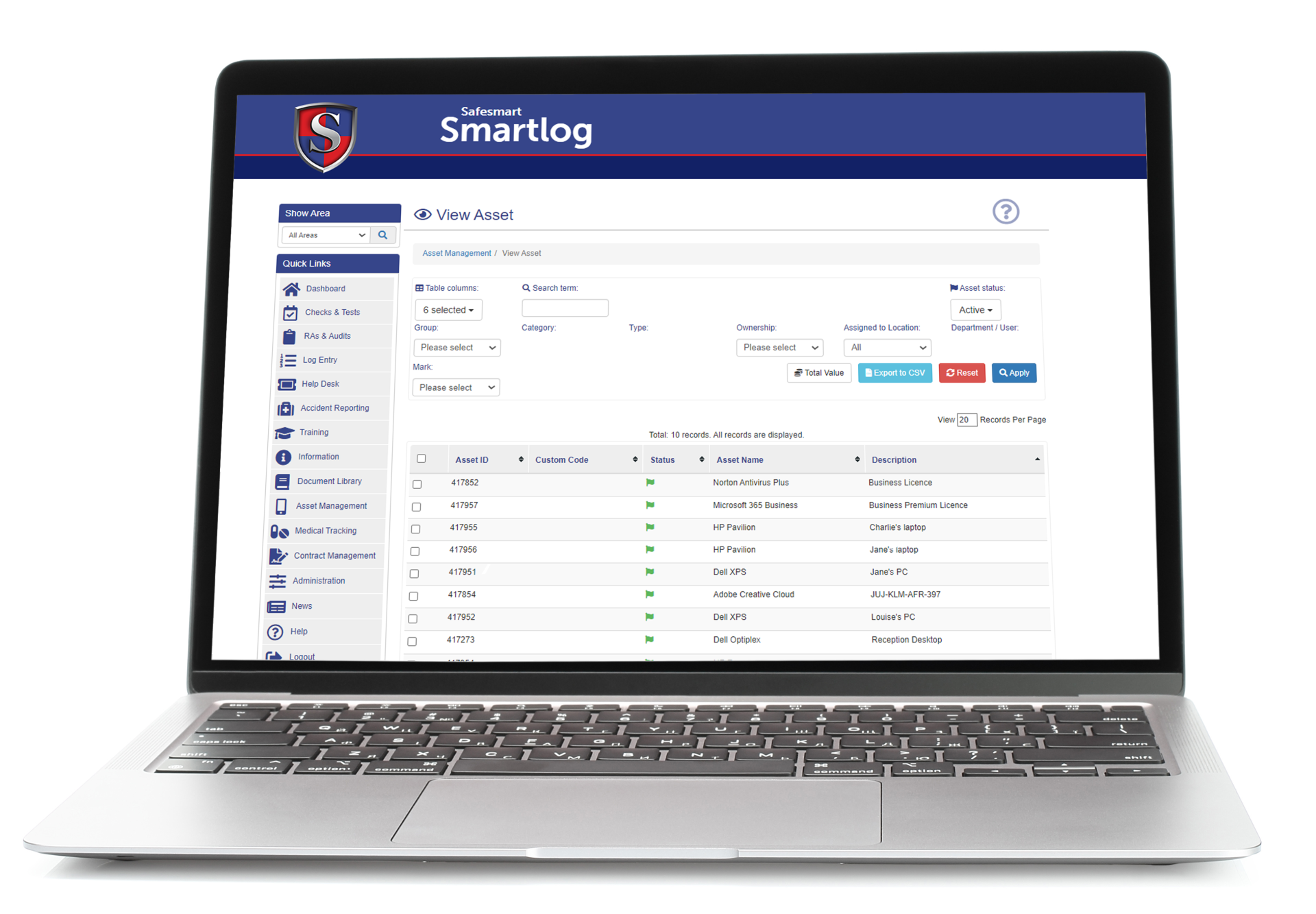 Asset Management Software | Safesmart